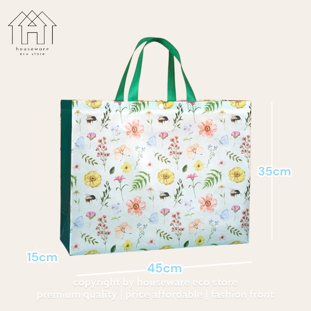 (LOWEST PRICE) Printed Non Woven Bag Shopping Bag Eco Bag Beg Kain Tote ...