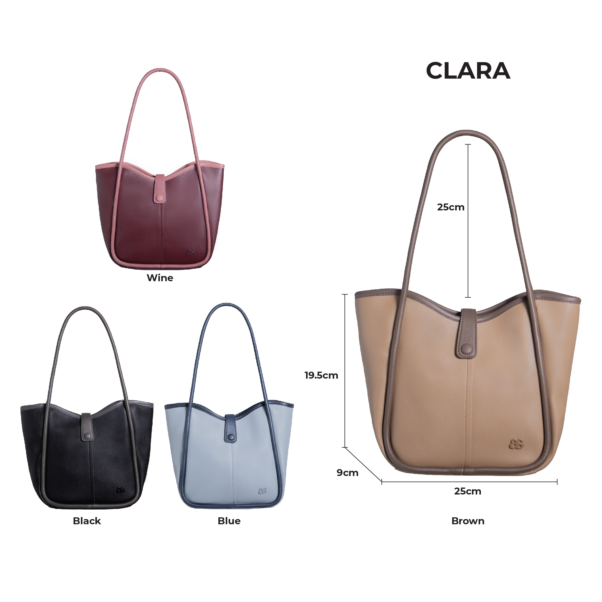 CLARA AS BAG (VEGAN LEATHER BAG) WITH BOX | Shopee Malaysia