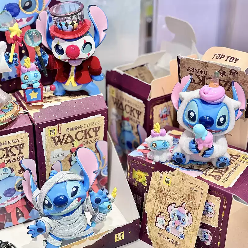 TOPTOY Disney Stitch Wacky Diary 2.0 Series Blind Box Figure Decoration ...