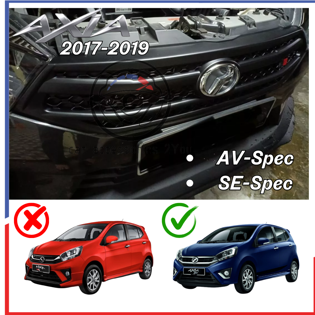 Perodua Axia AV Spec & SE Spec Only 2017-2019 Front Grill Glossy Black ...