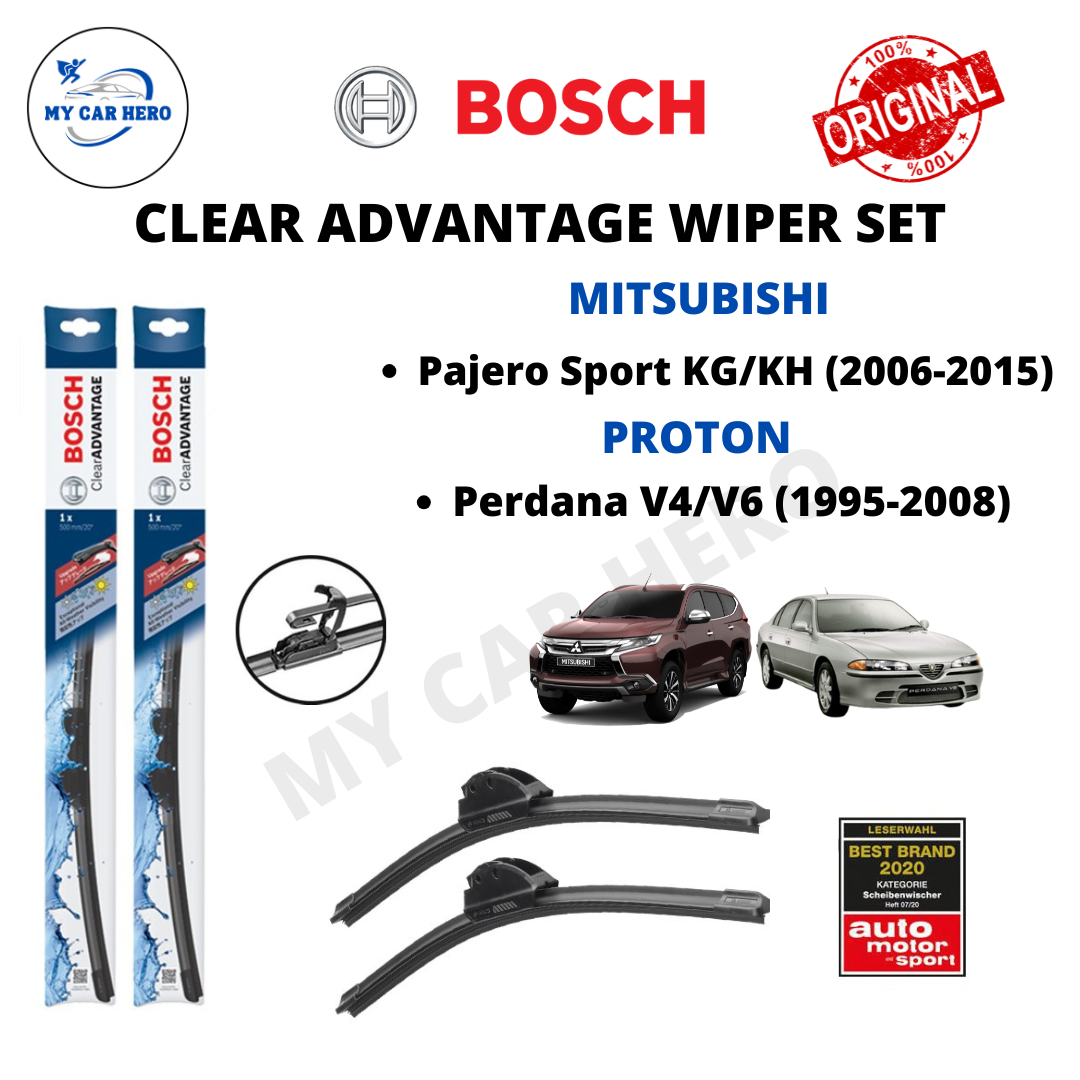 BOSCH Clear Advantage U Hook Wiper Set Mitsubishi Pajero Sport (KG/KH) 2006-2015 / Proton ...