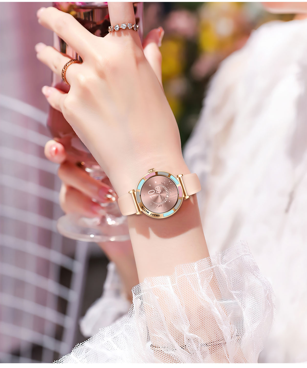 Aolon Lily R2 Smart Watch 41mm Bluetooth Call Custom Watch Face 150 ...