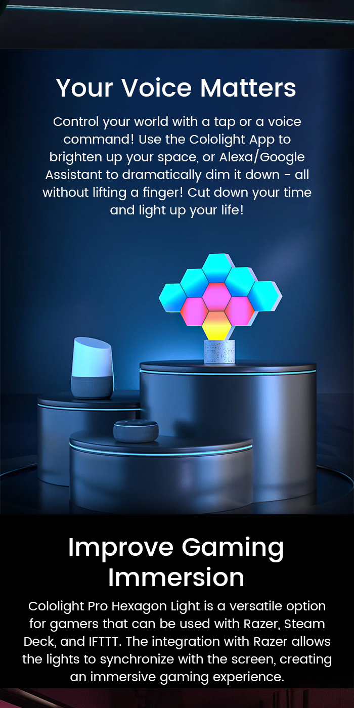 COLOLIGHT HEXAGON RHYTHM RGB Light Pro Gaming Light Creative Smart ...