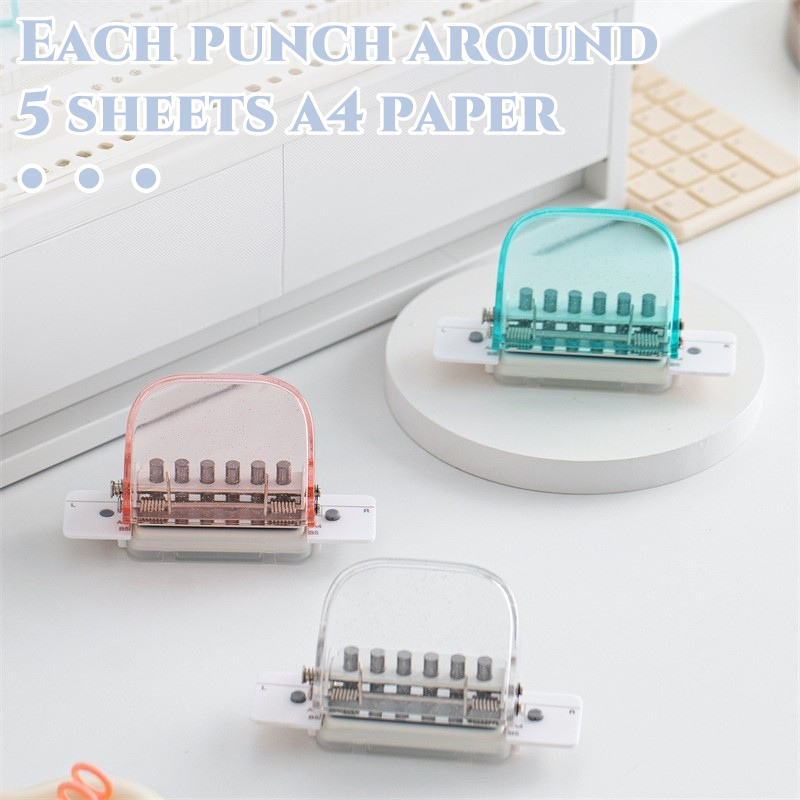 INS 6-hole Puncher A5/B5/A4 Size 20/26/30 Holes Loose Leaf Binding Comb ...