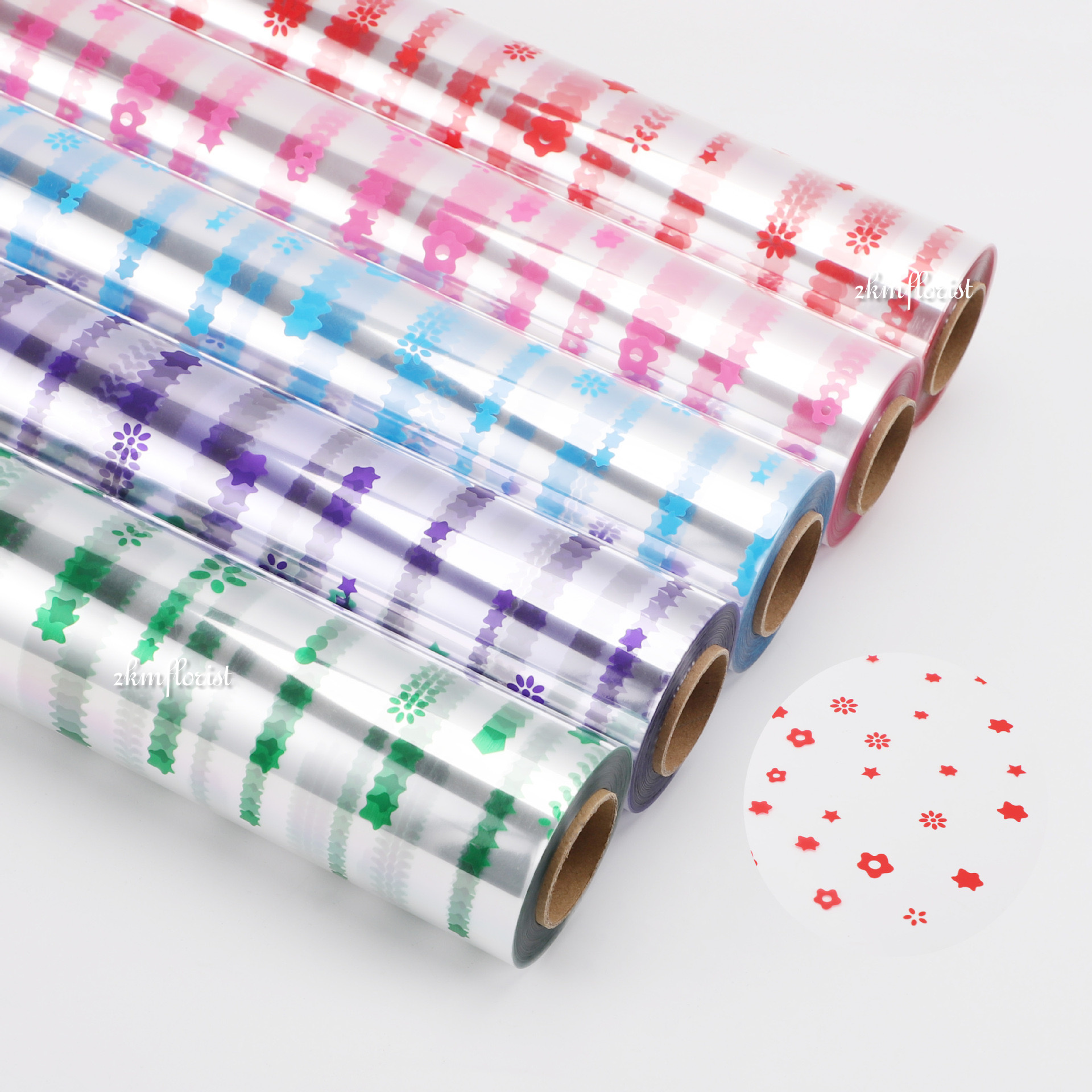 (50METER) HAMPER Wrapping Waterproof Flower Paper Gift Wrapper Birthday ...