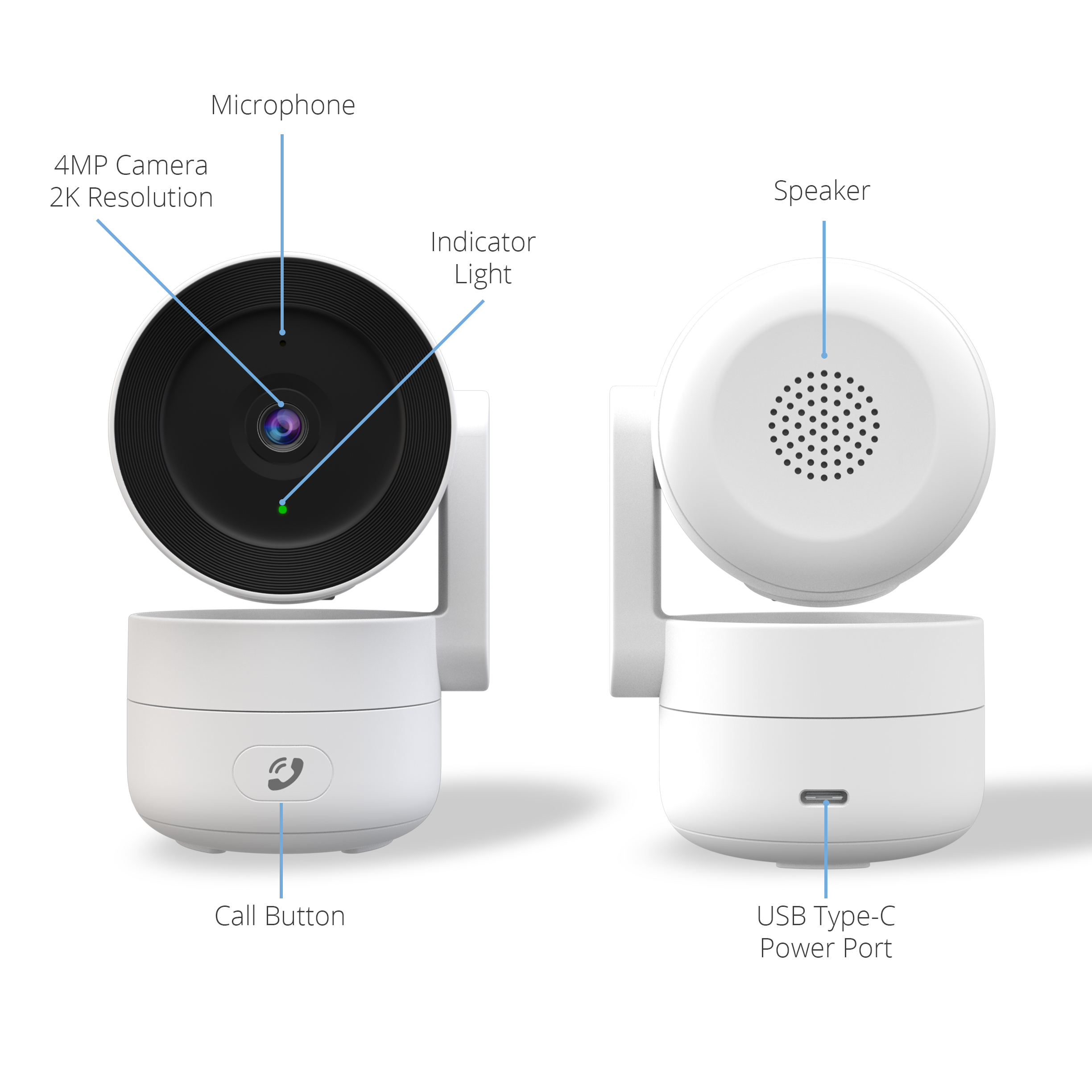 Eva F360 PRO 4MP 2K WiFi Smart Pan Tilt Camera with Motion Tracking ...