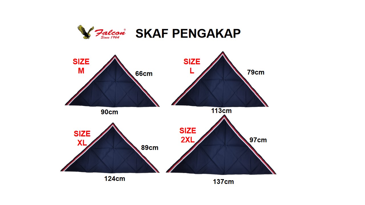 Skaf Pengakap Brand Falcon | Woggle Pengakap | Woggle Rotan Pengakap ...