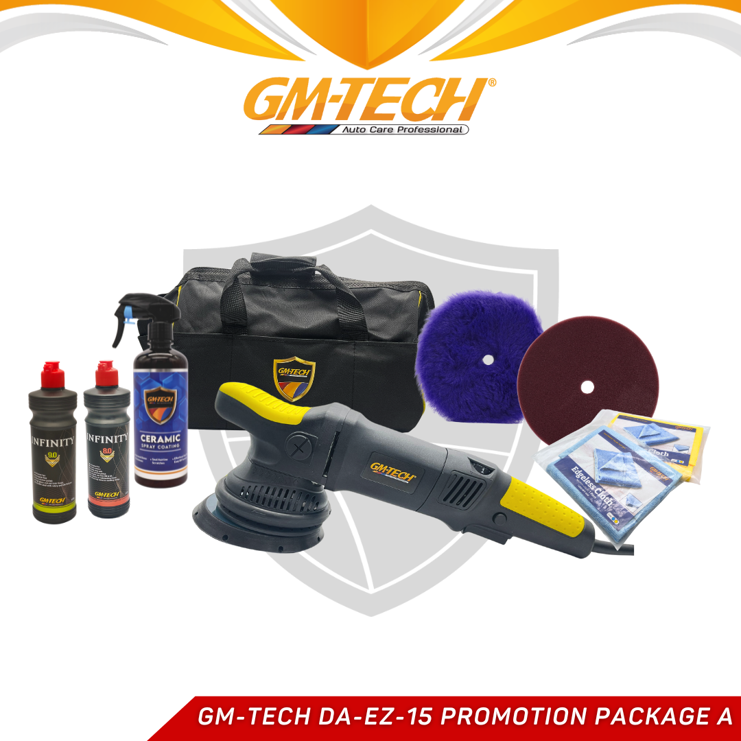 GM-TECH DA-EZ-15 G2 Polisher Set Orbital DA Dual Action Polisher (15mm/5"/125mm) Limited Launch ...