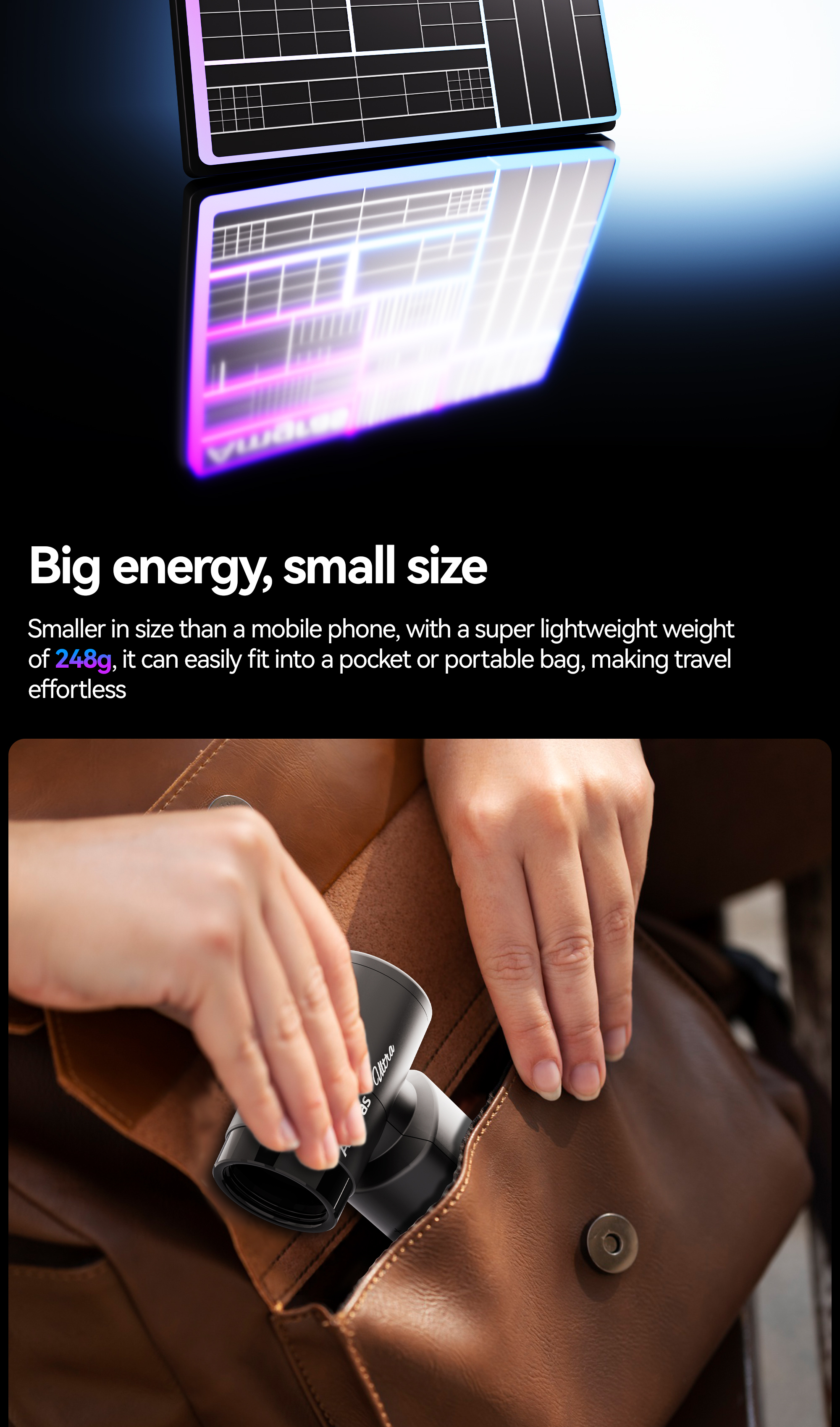 Amgras MetaHeld Fan Ultra2 Portable Turbocharged Handheld Violent fan ...