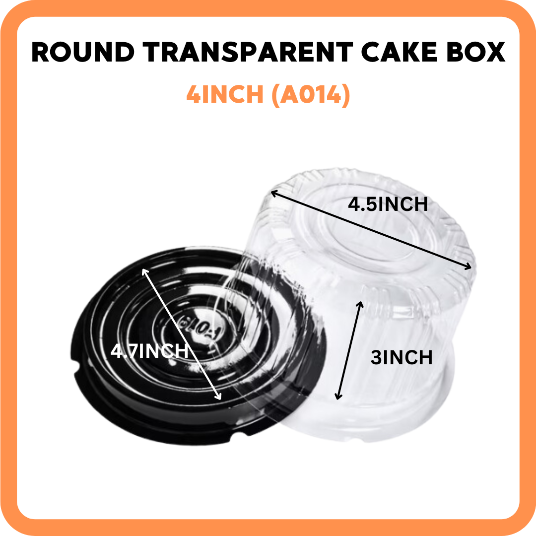 4/6/8 inch Bekas Kek Round Cake Packaging Transparent Box mini cake ...