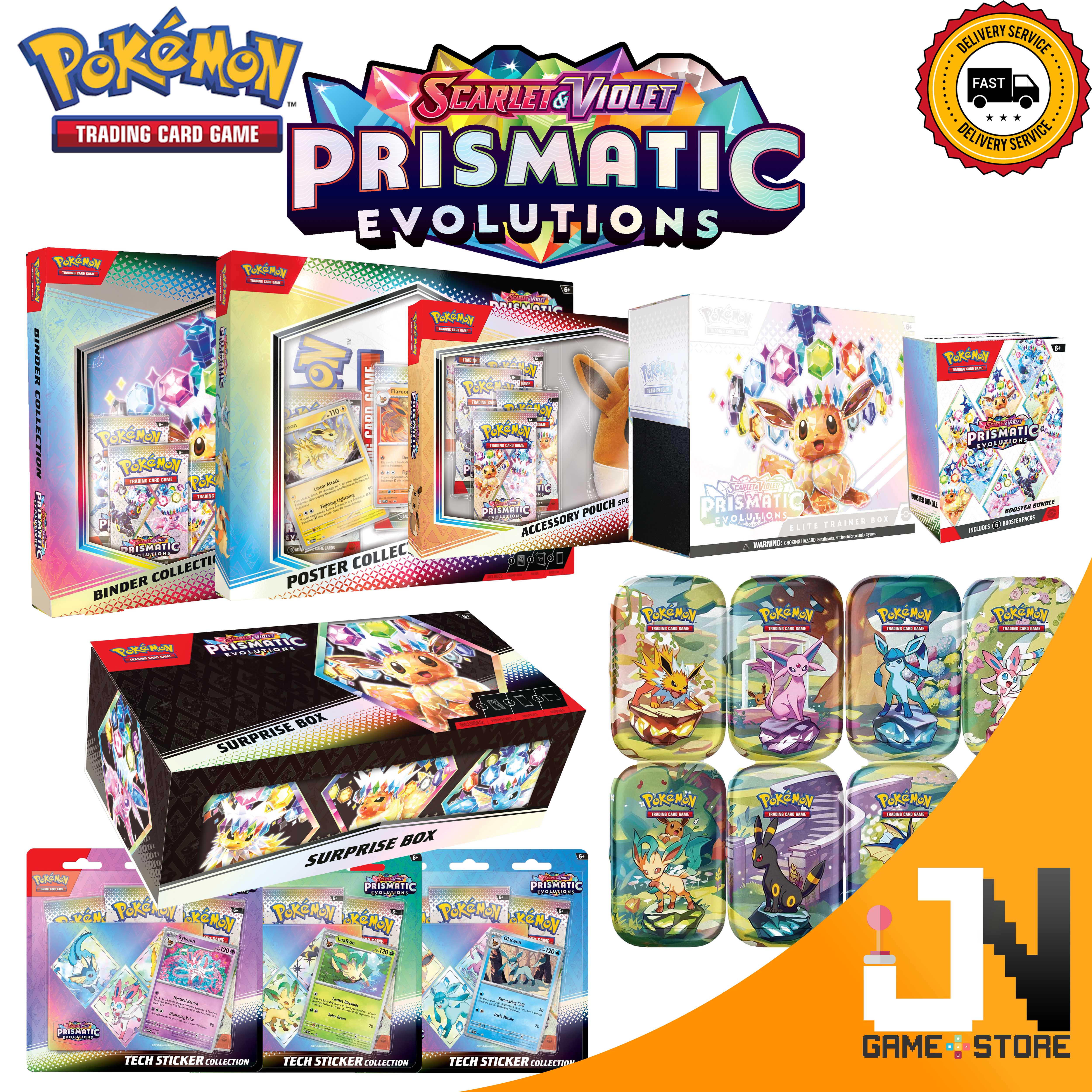 Pokemon TCG Prismatic Evolution SV8.5 Binder/Tech Sticker/Booster ...