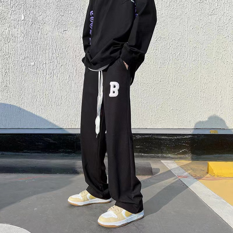 DS Slocks pants for men loose straight cut pants Korean sweatpant baggy ...