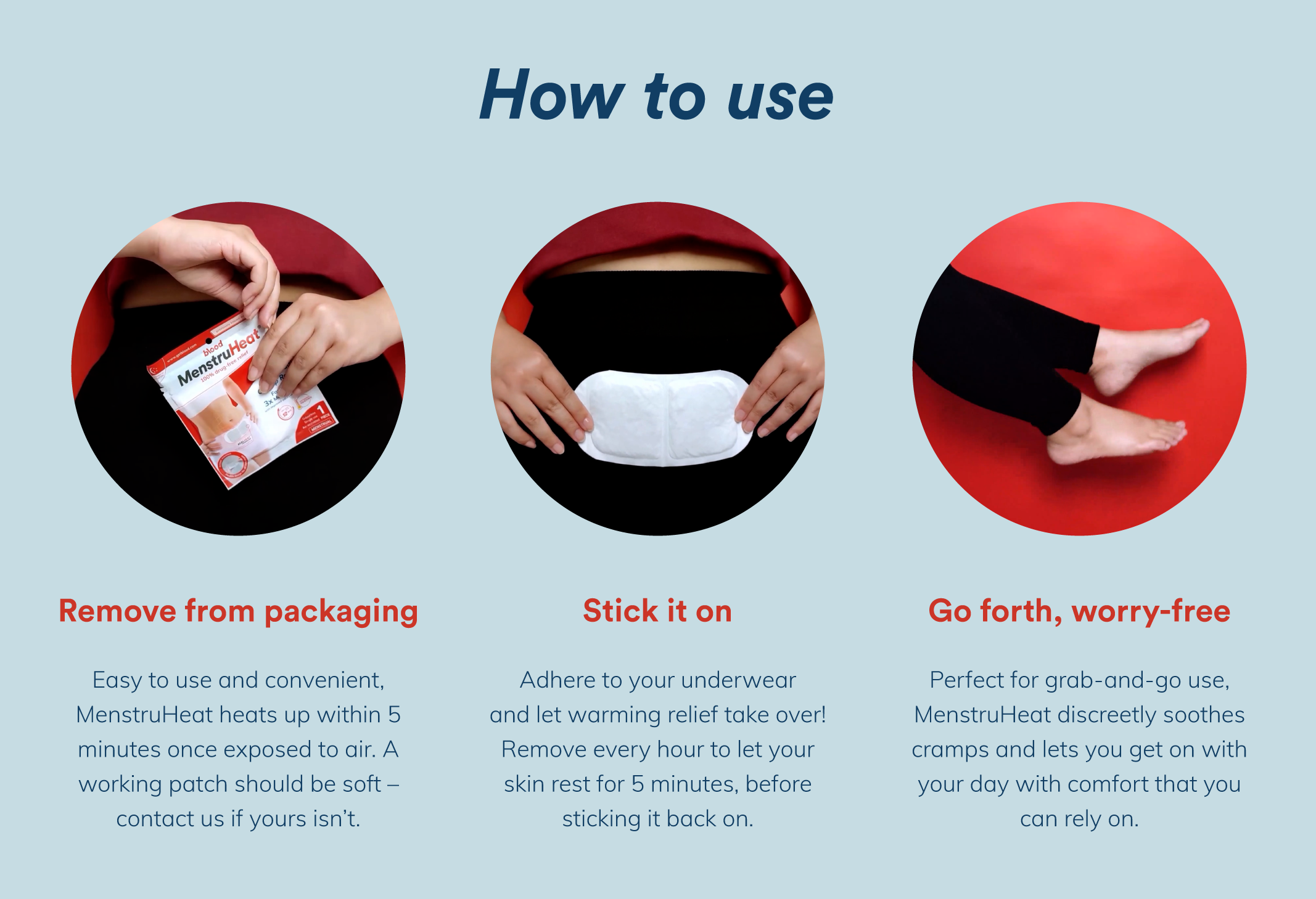 Blood MenstruHeat Period Pain Heat Patch | Melegakan Senggugut | 经痛暖暖包 ...