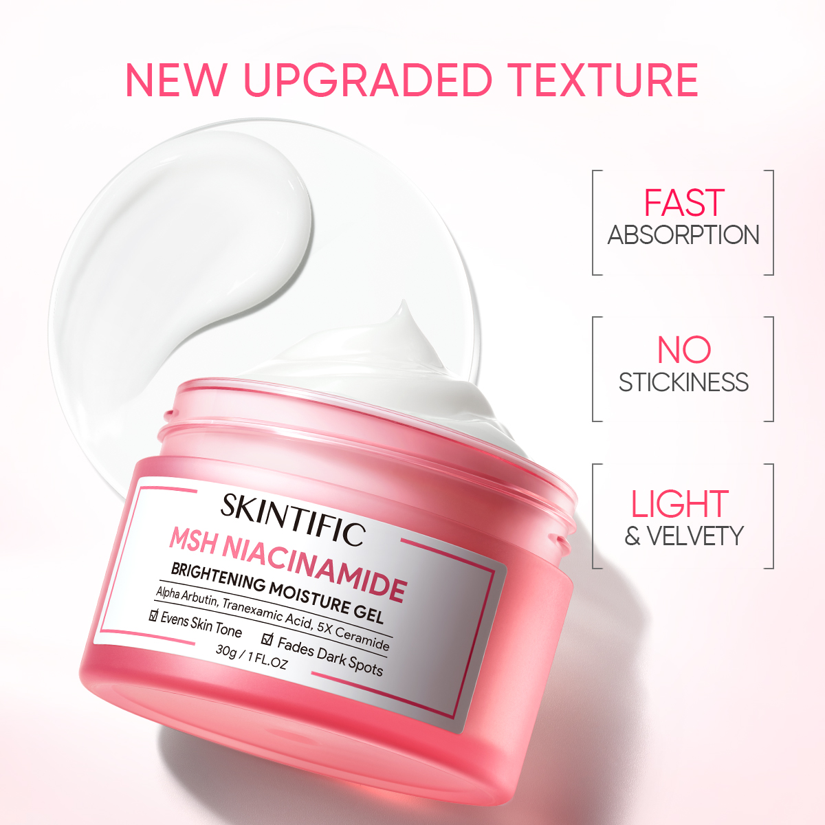 SKINTIFIC TXA Niacinamide Brightening Moisturizer Gel 80g Glowing ...