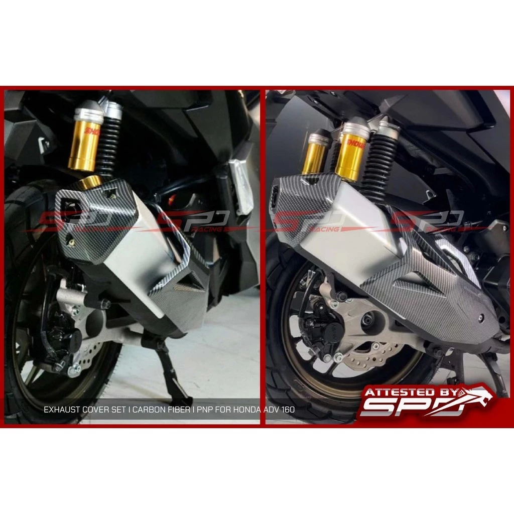 Exhaust Cover NVX V1 V2 ADV VARIO 125 150 160 CLICK Carbon Ekzos Side ...