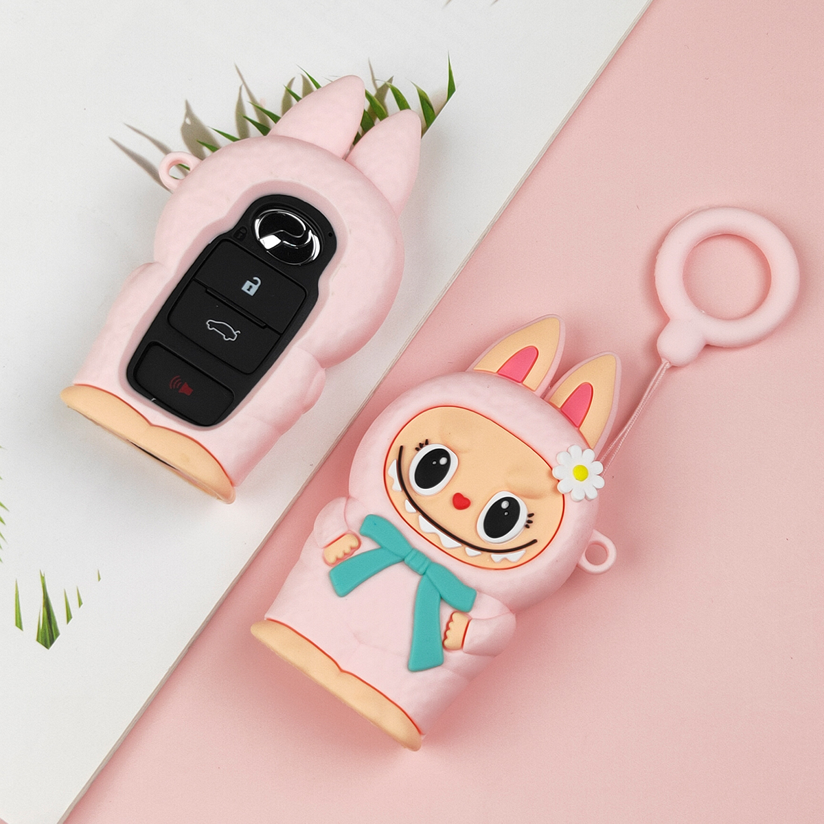 LABUBU MOKOKO CAR CARTOON KEY COVER KARTUN SARUNG KUNCI KERETA PERODUA ...