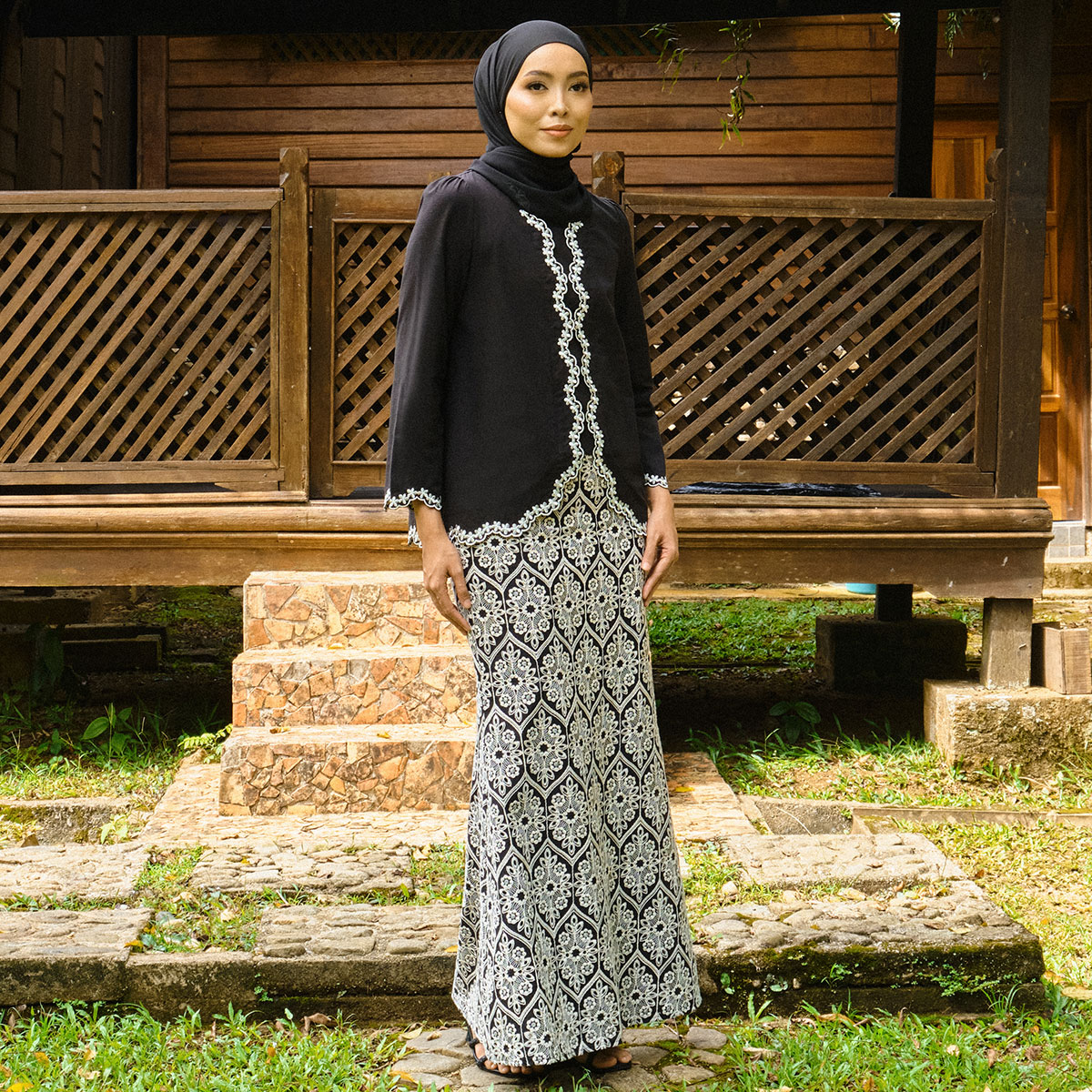 Poplook PREMIUM COTTON Saripah Blouse & Skirt | Shopee Malaysia