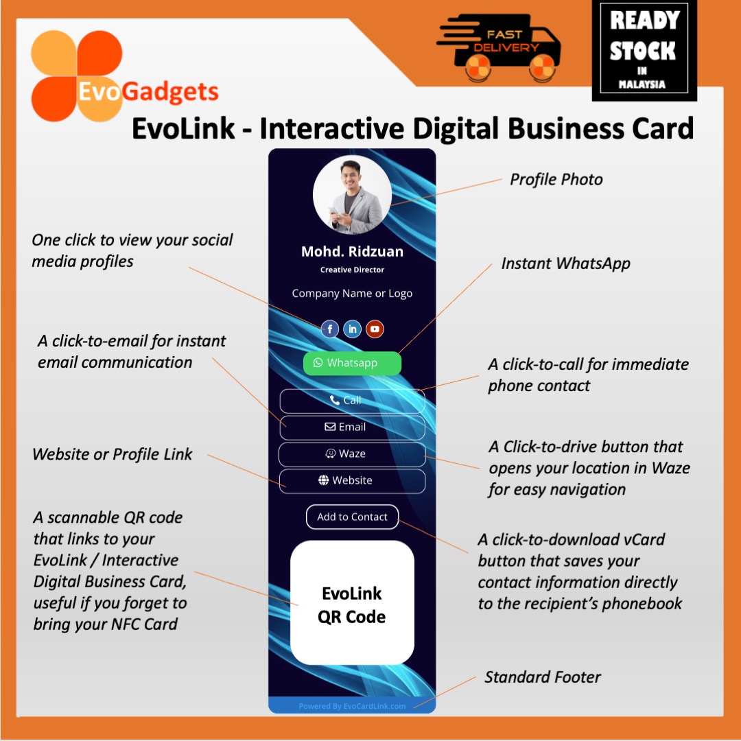 Standard EvoCardLink: Your Ultimate NFC Digital Business Card / Name ...