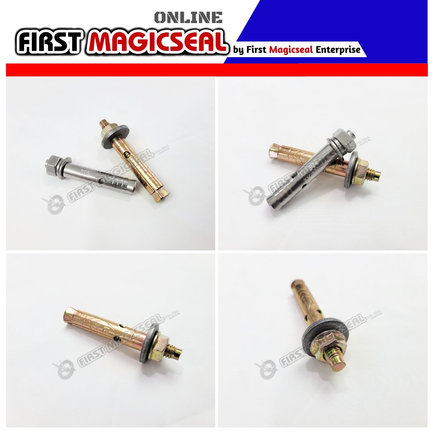 1stMagicSeal - Sleeve Anchor Wall Plug SUS304 Screw Expansion Bolt Iron ...