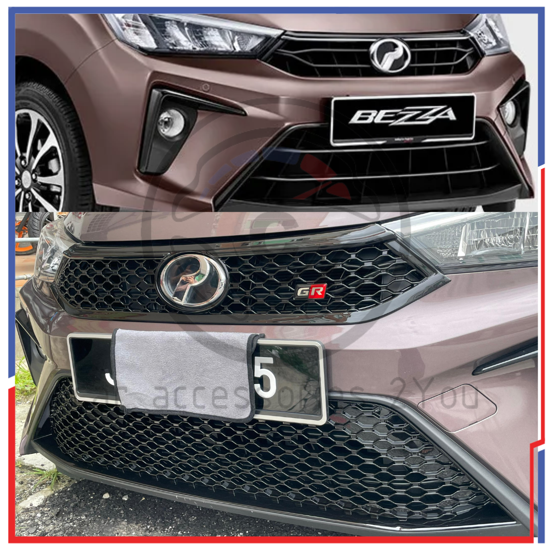 Perodua Bezza 2021-2024 Front Grill Glossy Black (Mini Cooper Style) RS ...