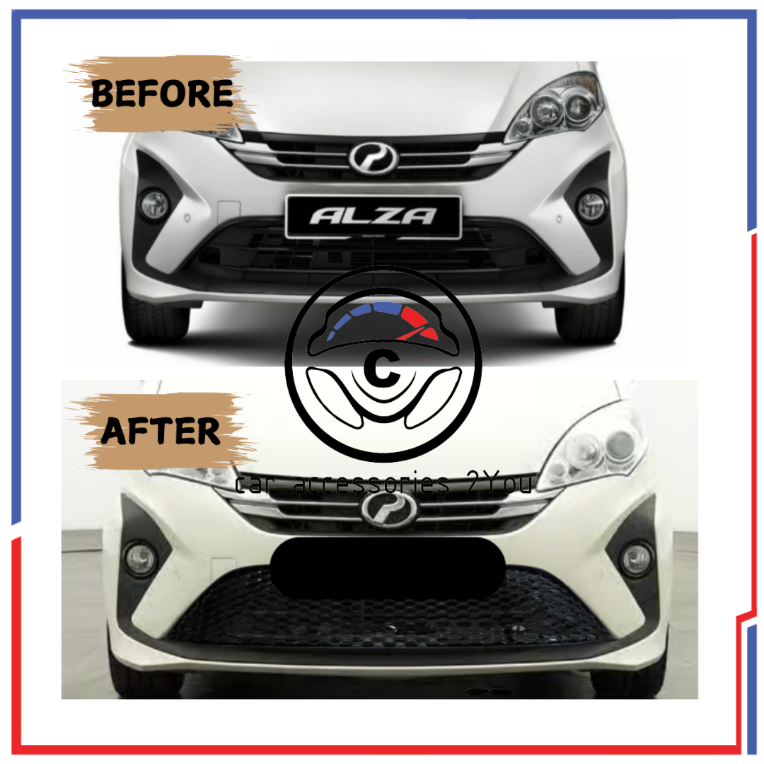 Perodua Alza 2018-2021 Front Bottom Grill Glossy Black Grilled Plug And ...