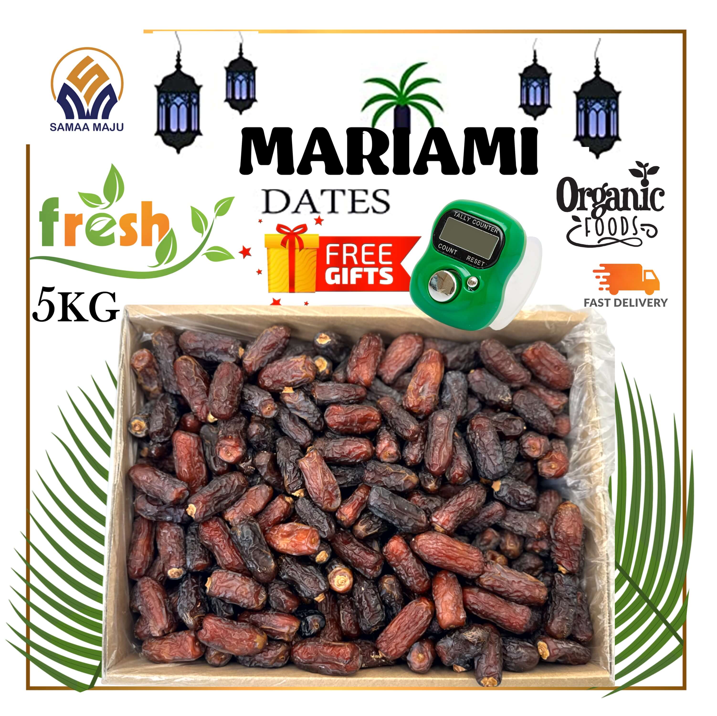 Kurma Mariami AAA SUPER JUMBO | Mariami dates | 5kg 1ctn samaa maju ...