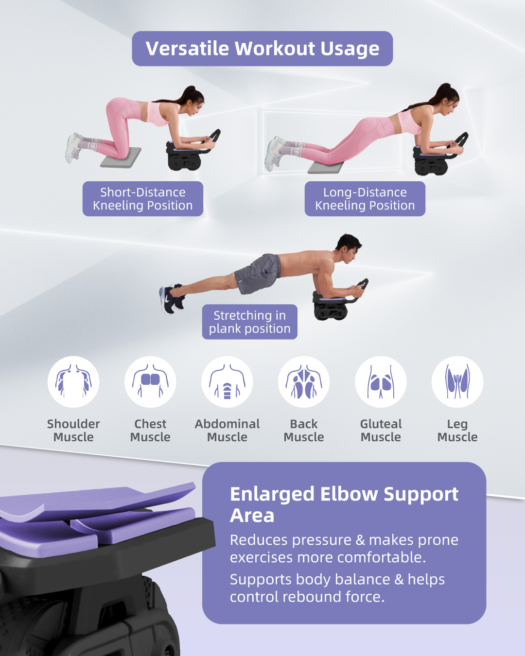 Durabs Quad Abdominal Wheel - Auto Rebound Abs Training & Fitness ...