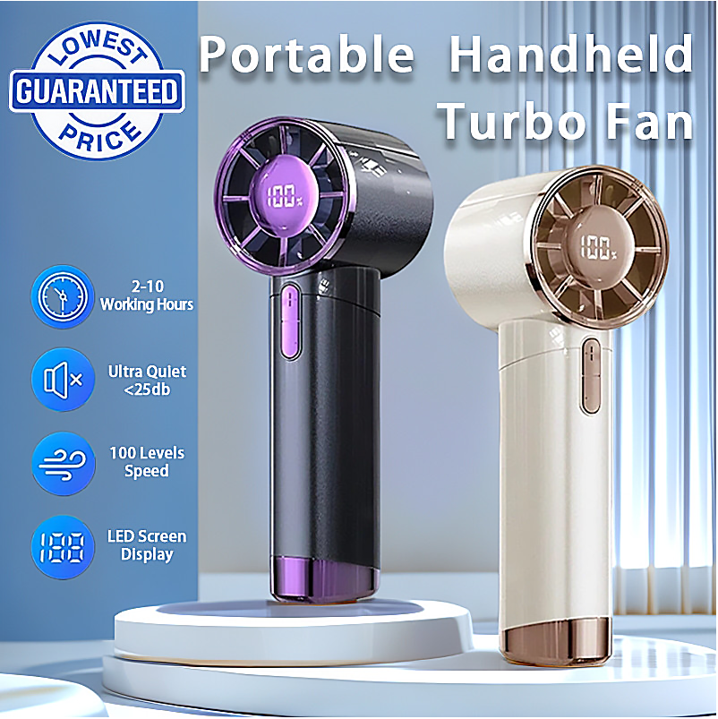 Portable mini kipas tangan DS1013 Strong Wind 100 Gears Handheld Fan ...