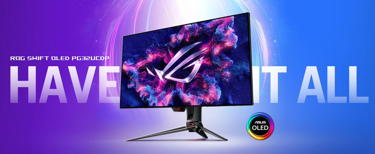 Asus ROG Swift OLED PG32UCDP 31.5'' Dual Mode (4K 240Hz, FHD 480Hz) 0.03MS G-SYNC WOLED Gaming ...
