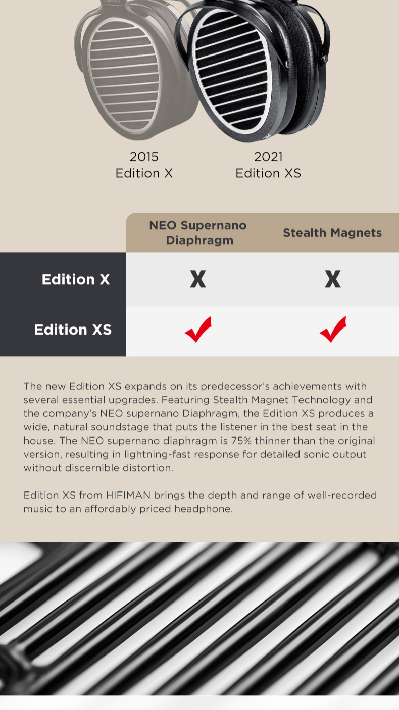 Hifiman Edition XS, Open Back Headphones: Stealth Magnets, Full-Size ...