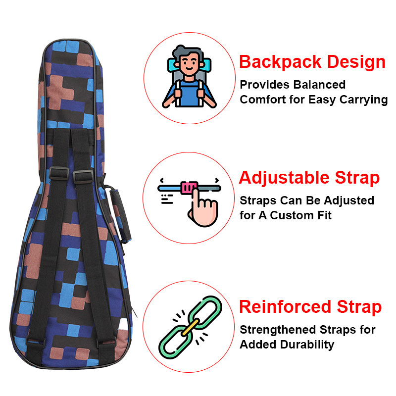 Ukulele Bag (UB-03) 10mm Sponge for Ukulele (21, 23, 26 Inch 寸) Soprano ...