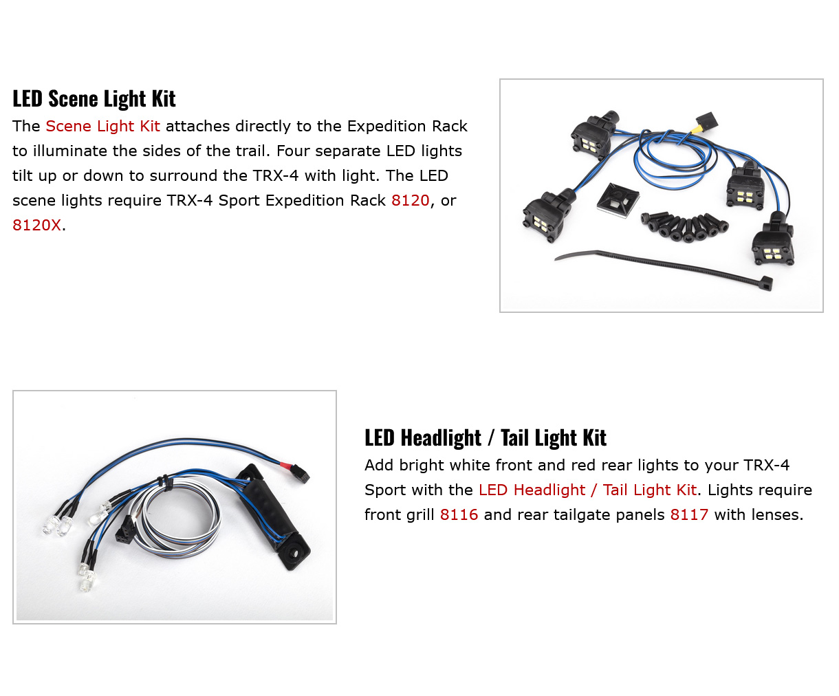 Traxxas TRX-4 Sport RC Car LED Light Kit Set TRX4 8095 | Shopee Malaysia