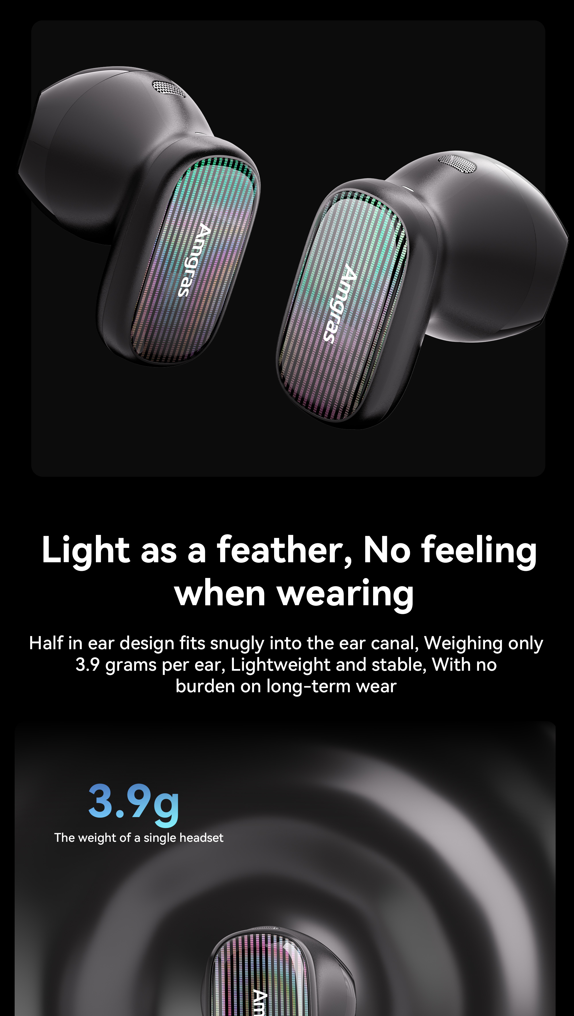Amgras Spirit Pro2 Wireless Earbuds Mini Short Handle Bluetooth ...