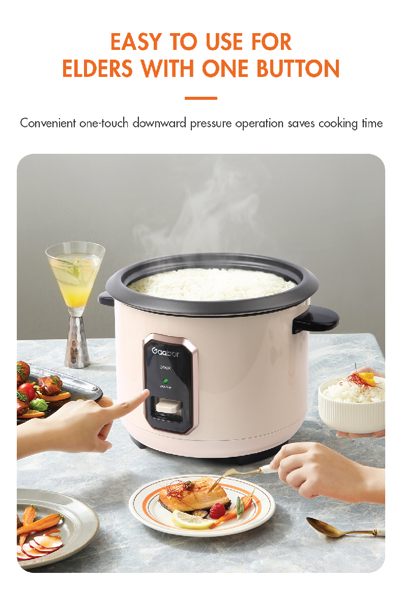 Gaabor Homepro Rice Cooker 4L One-Button Steam & Cook, Large Capacity ...