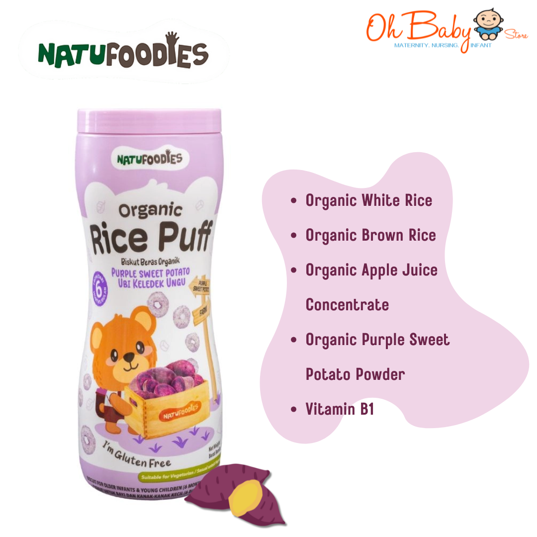 Natufoodies Organic Baby Rice Puff 6m+ (42g) | Shopee Malaysia