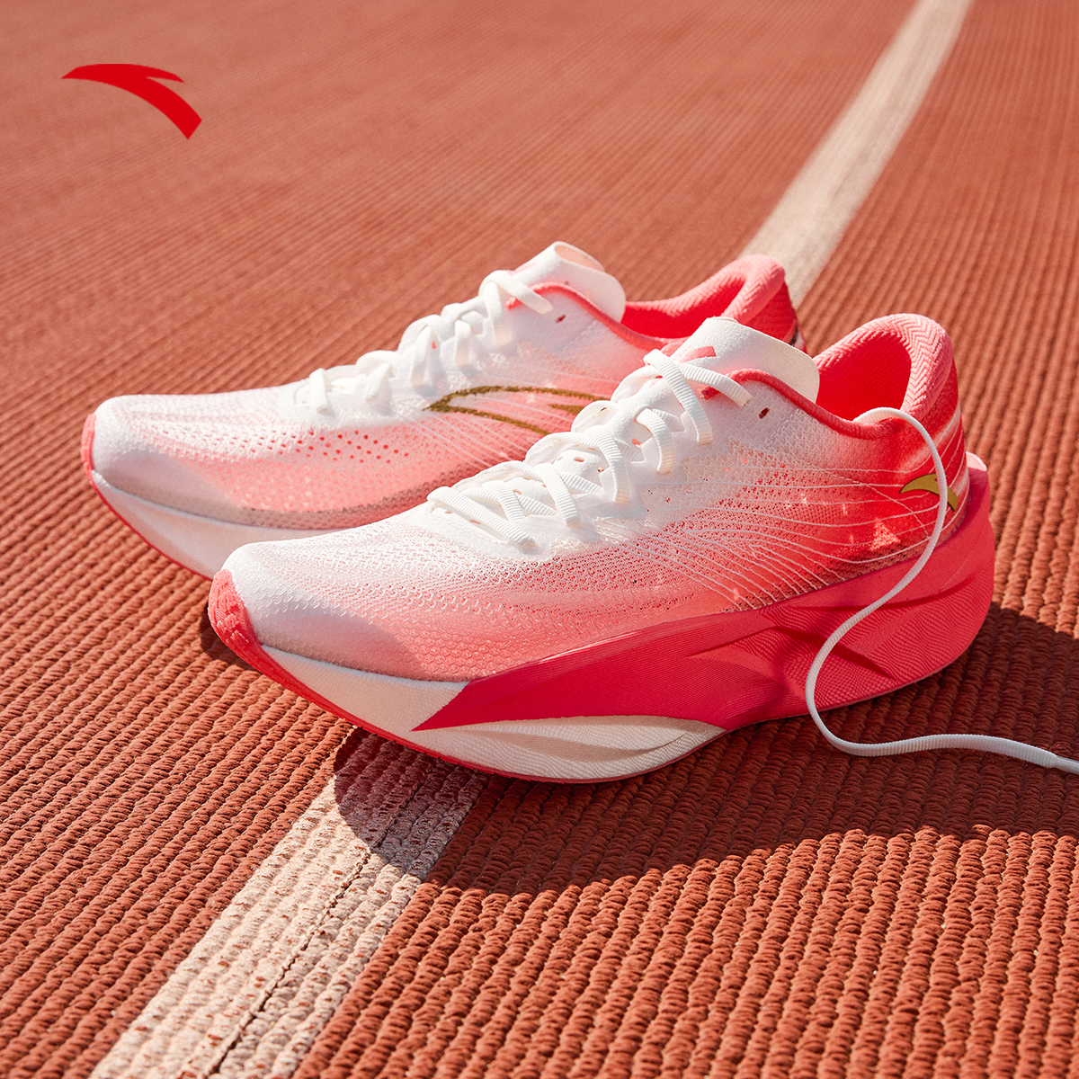 ANTA Men C202 6 Running Shoes Carbon Plate 1125A5575-1 -White/Coral/Metal Golden (Kasut Larian ...