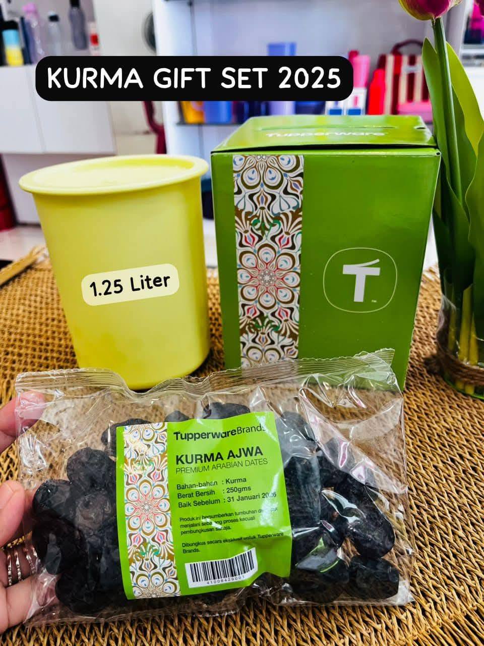 [Ready Stock] Tupperware Kurma Gift Set 250g / Polka Dot One Touch ...