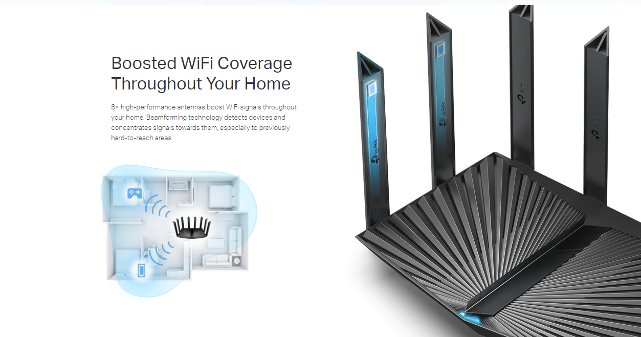 TP-Link Archer AX80 AX6000 8-Stream AX Mesh (Onemesh) Wireless WiFi 6 ...