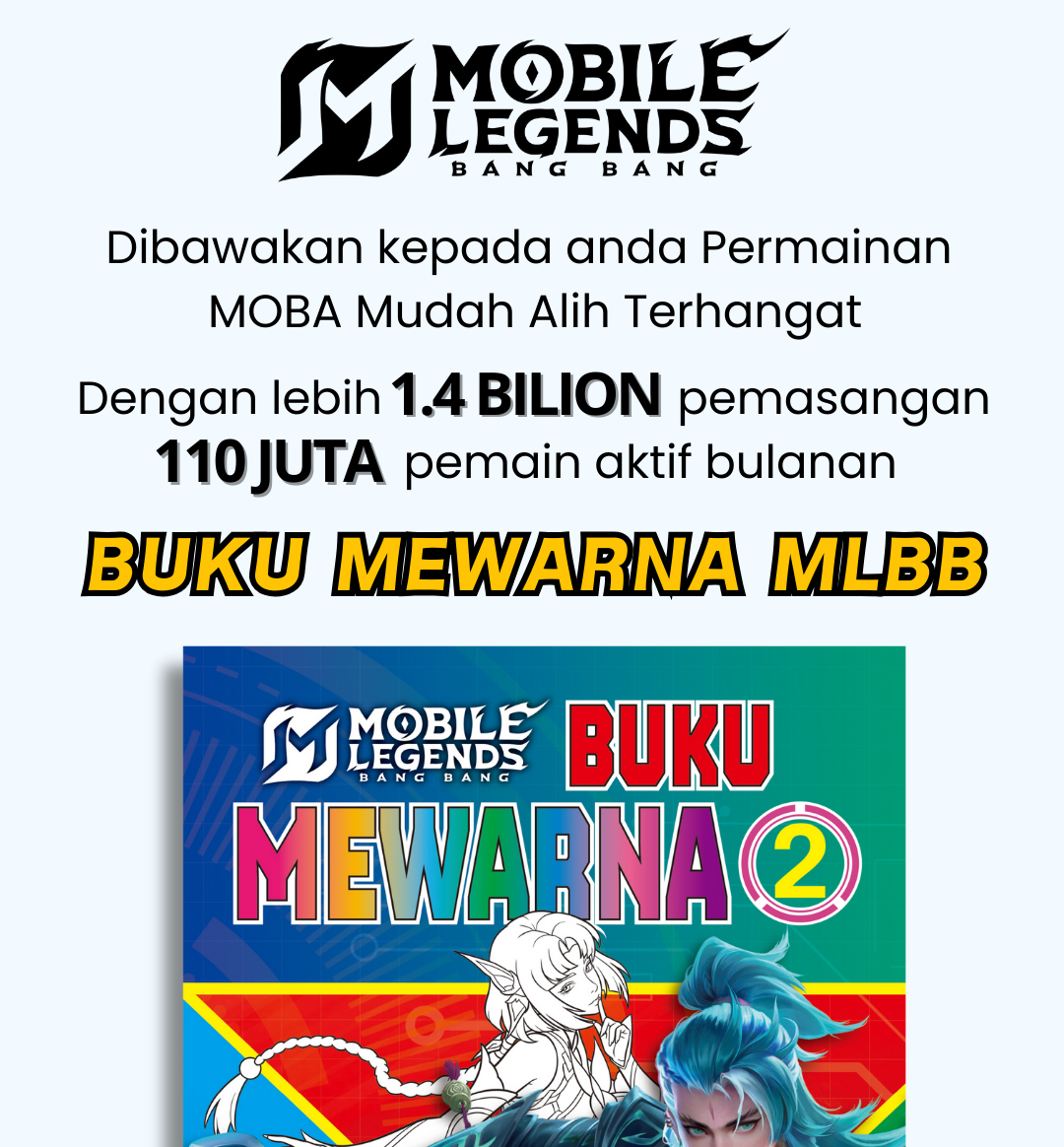 Buku Mewarna MLBB Buku 2 Colouring Book Mobile Legends:Bang Bang Buku ...