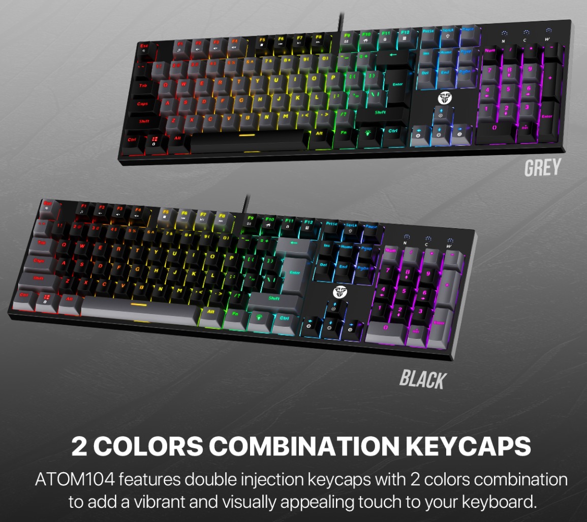 Fantech Atom 104 / TKL87 MK886v2 / MK876v2 Gaming Mechanical Keyboard ...