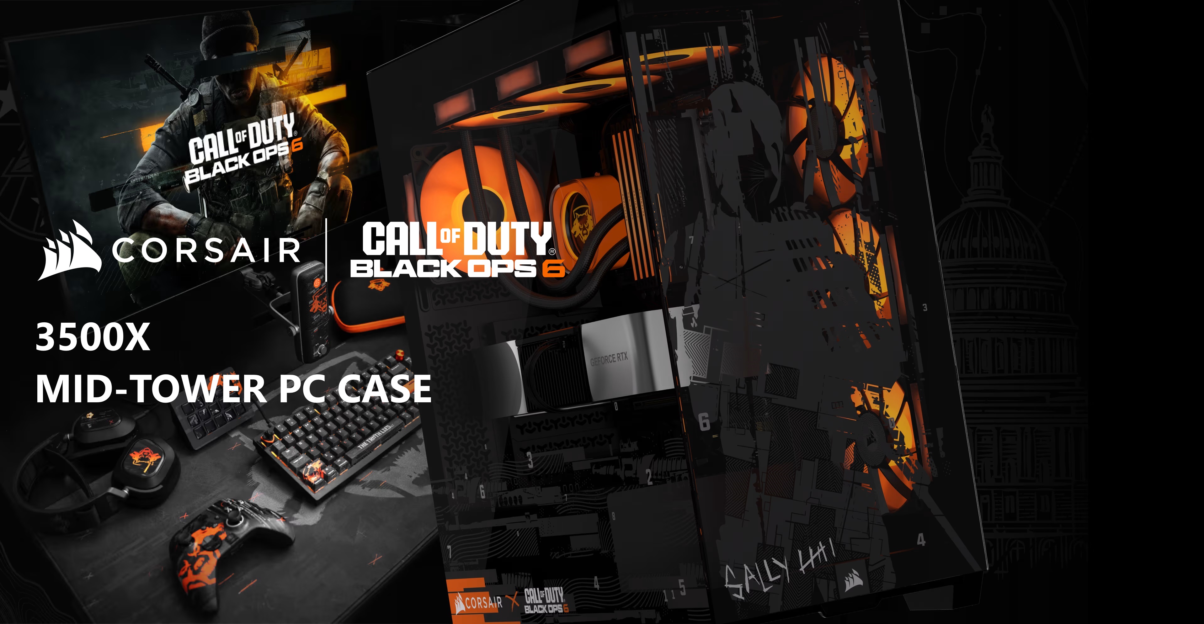 Corsair 3500X CALL OF DUTY® BLACK OPS 6 EDITION: ATX Mid-Tower PC Case ...