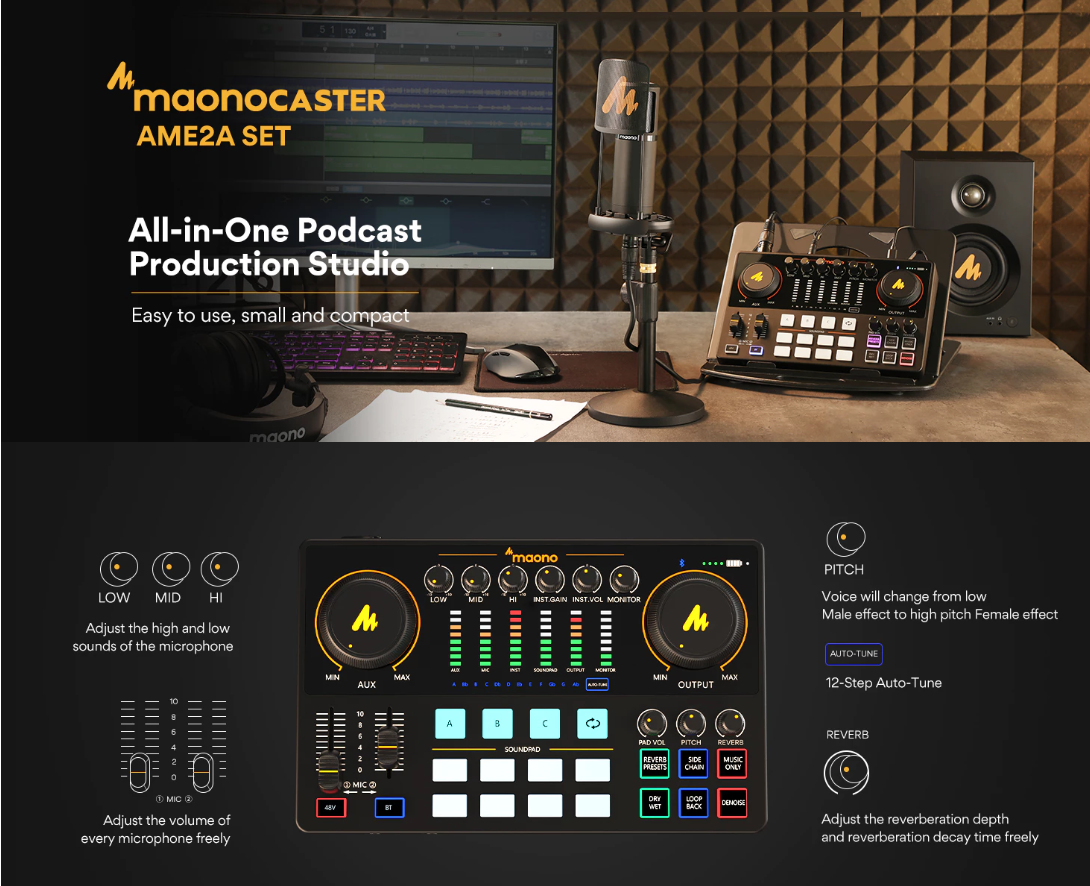 MAONO AME2 AM-E2 / AME2 GEN 2 E2 GEN2 / AME2A E2 MAONOCASTER ...