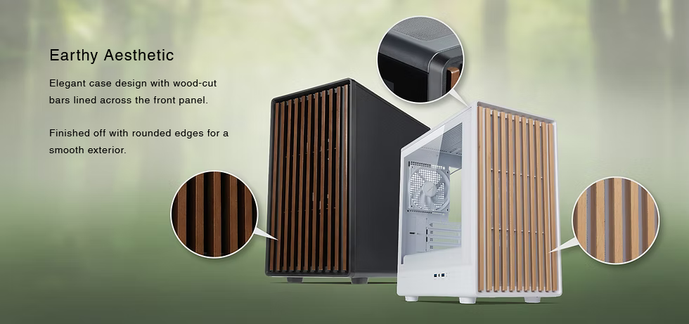 Tecware Timber M MATX&Timber ATX TG Mid Tower High Airflow With Real ...