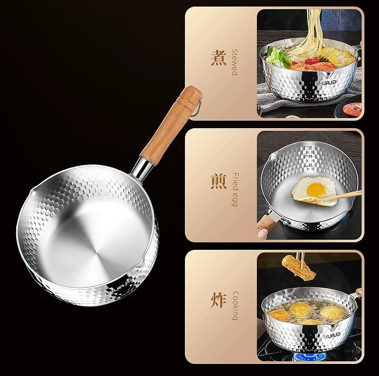 18cm Stainless Steel Snow Pan Household Soup Pot Noodle Cooking Pot ...
