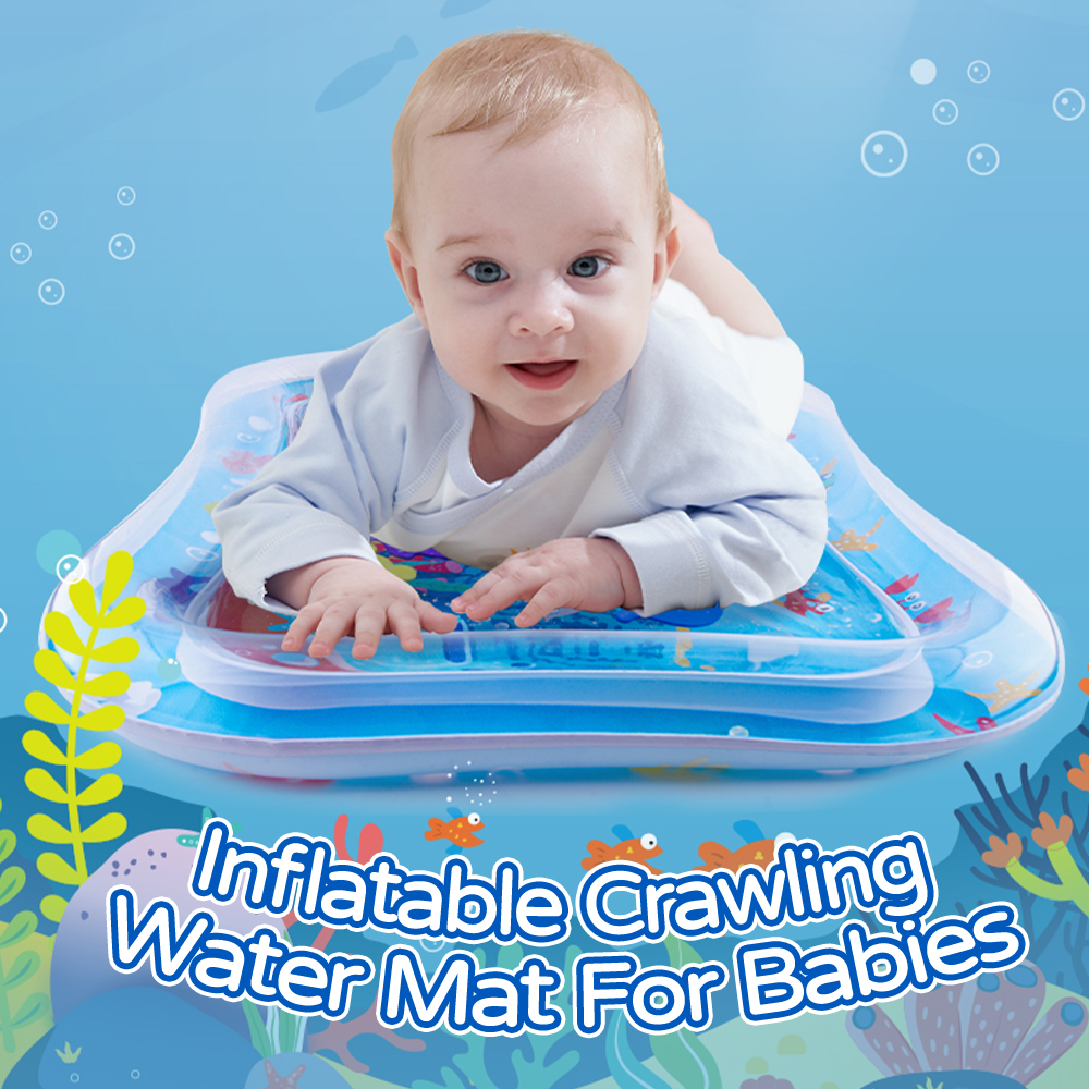 Bevavar Baby Water Play Mat Inflatable Training Crawl Mat Slapped Pad ...