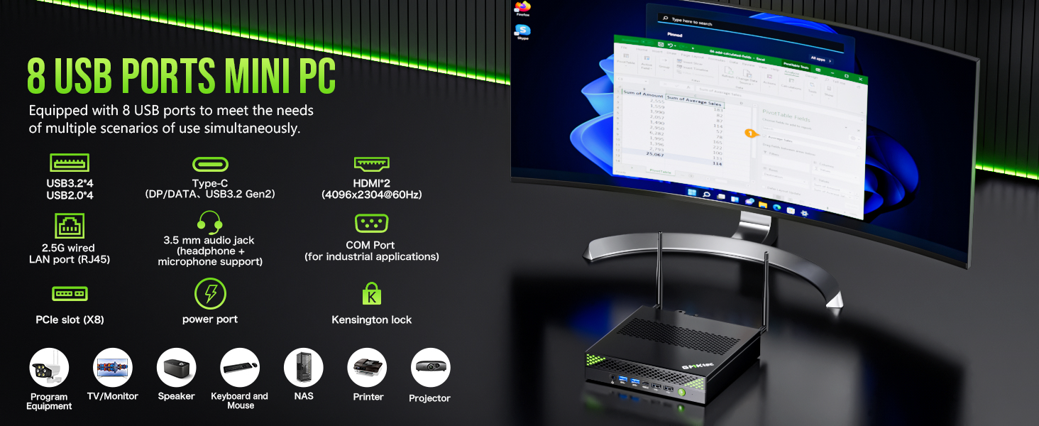 GMK K10 Intel Core i9 13900HK Mini PC 2xDDR5 5600Mhz 3xNVMe 2.5G LAN ...