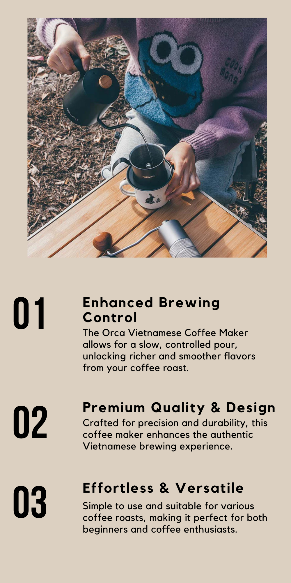 Firemaple Orca Vietnamese Coffee Maker | Shopee Malaysia