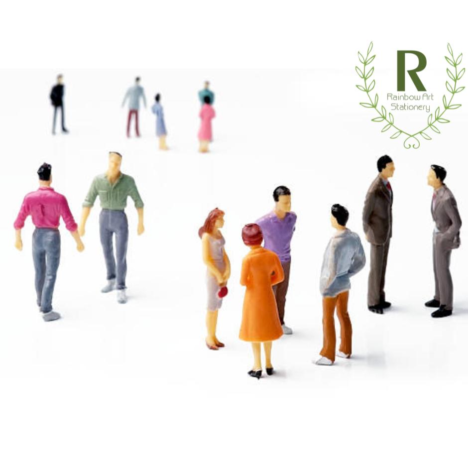 1: 100 to 1:50 Model People Figures Miniature Mini Painted Plastic for ...