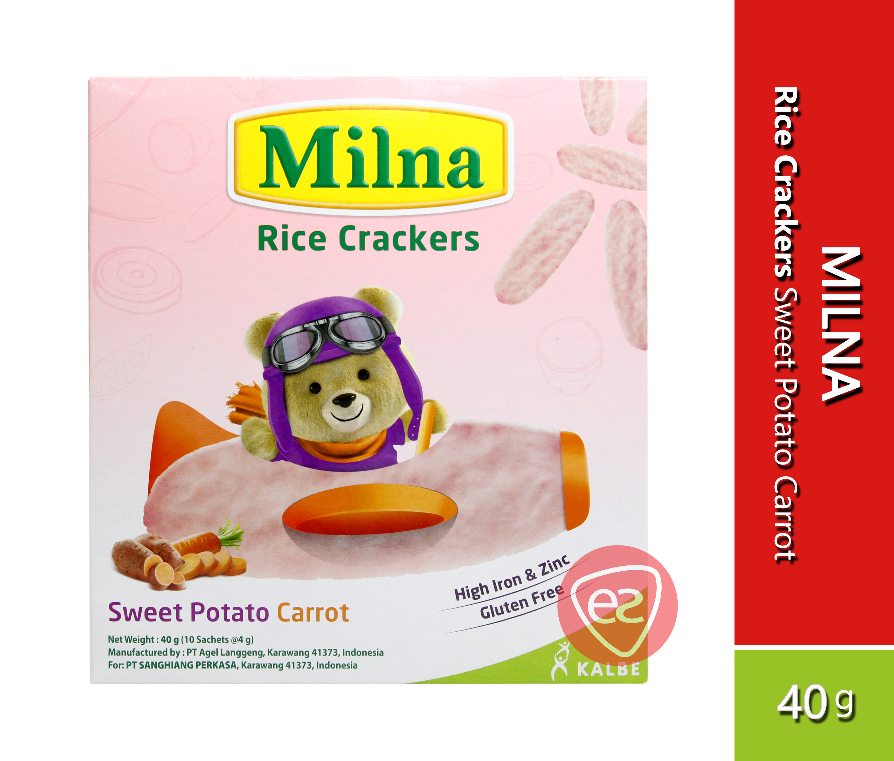 Milna Rice Crackers 4g Sachet 10s (Banana Berries / Sweet Potato Carrot ...