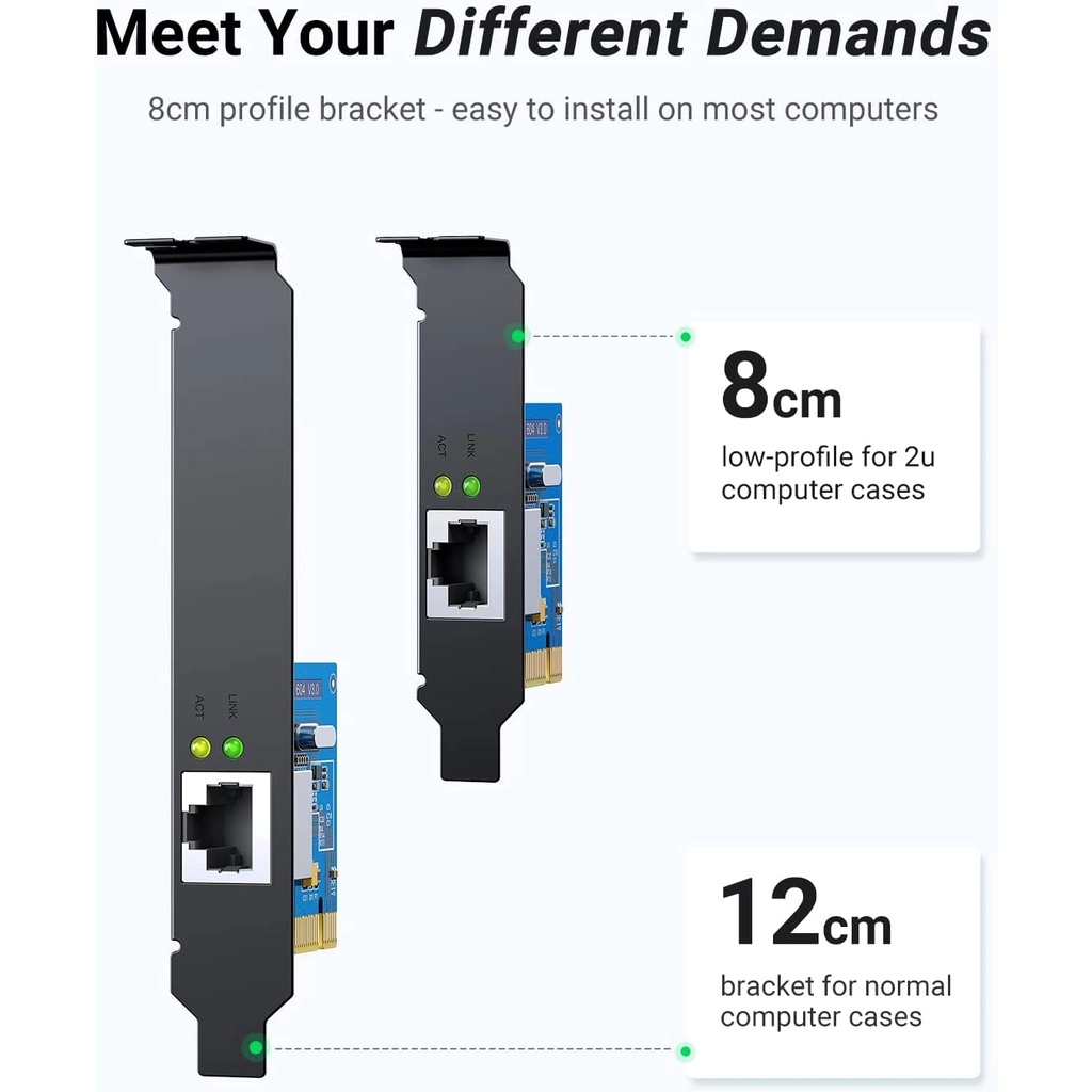 UGREEN PCI-E NETWORK CARD 10/100/1000MBPS RJ45 GIGABIT PORT | Shopee ...